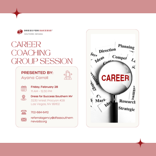 Career Coaching Group Session - Dress for Success of Southern Nevada